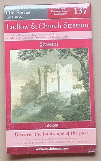 Ludlow & Church Stretton, Old Series 1832-1836, matching Landranger ...