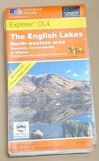 The English Lakes, 4 maps. OS Explorer 1: 25000 Map Sheets OL4, OL5 ...