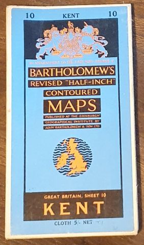 Bartholomew's Revised Half-Inch Map, Great Britain Sheet 10. Kent ...